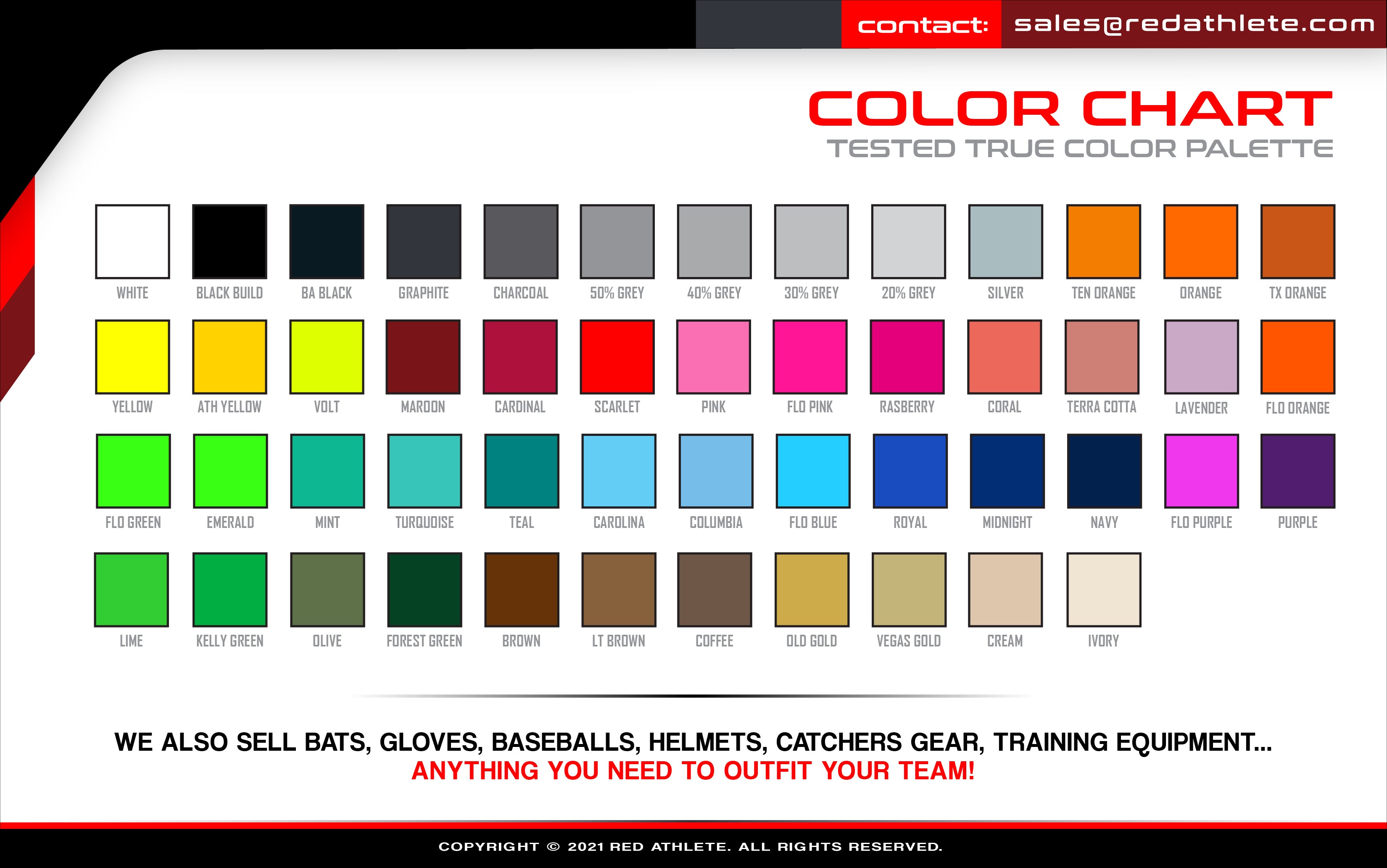 Sublimation Colors – Red Athlete